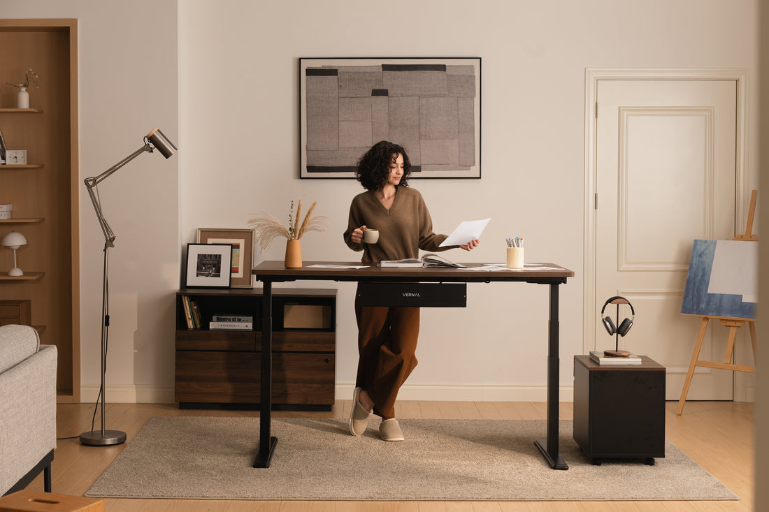 Vernal L-shaped Executive Standing Desks